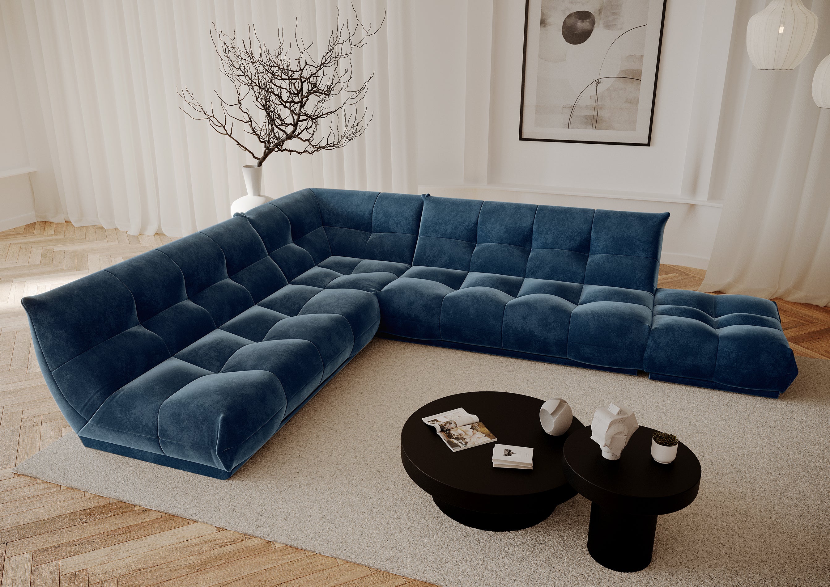 Canapé modulable XL COZY Velours– Sia Home