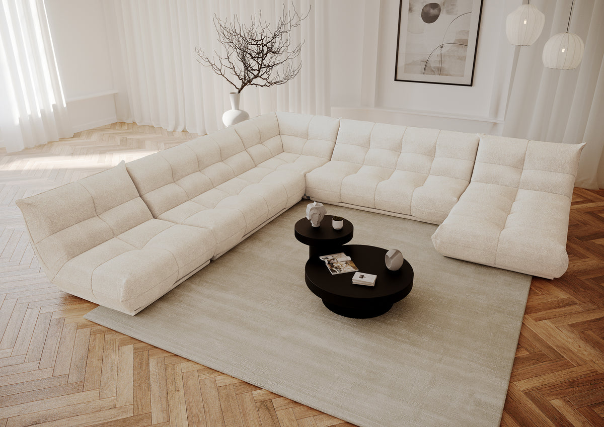 Canapé panoramique modulable XXL COZY Bouclette– Sia Home