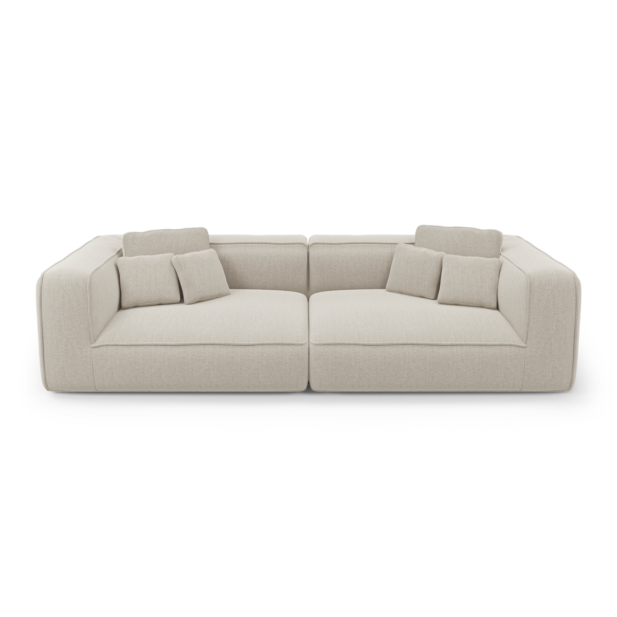 Canapé 4 places ROMY Tissu tramé toucher doux– Sia Home