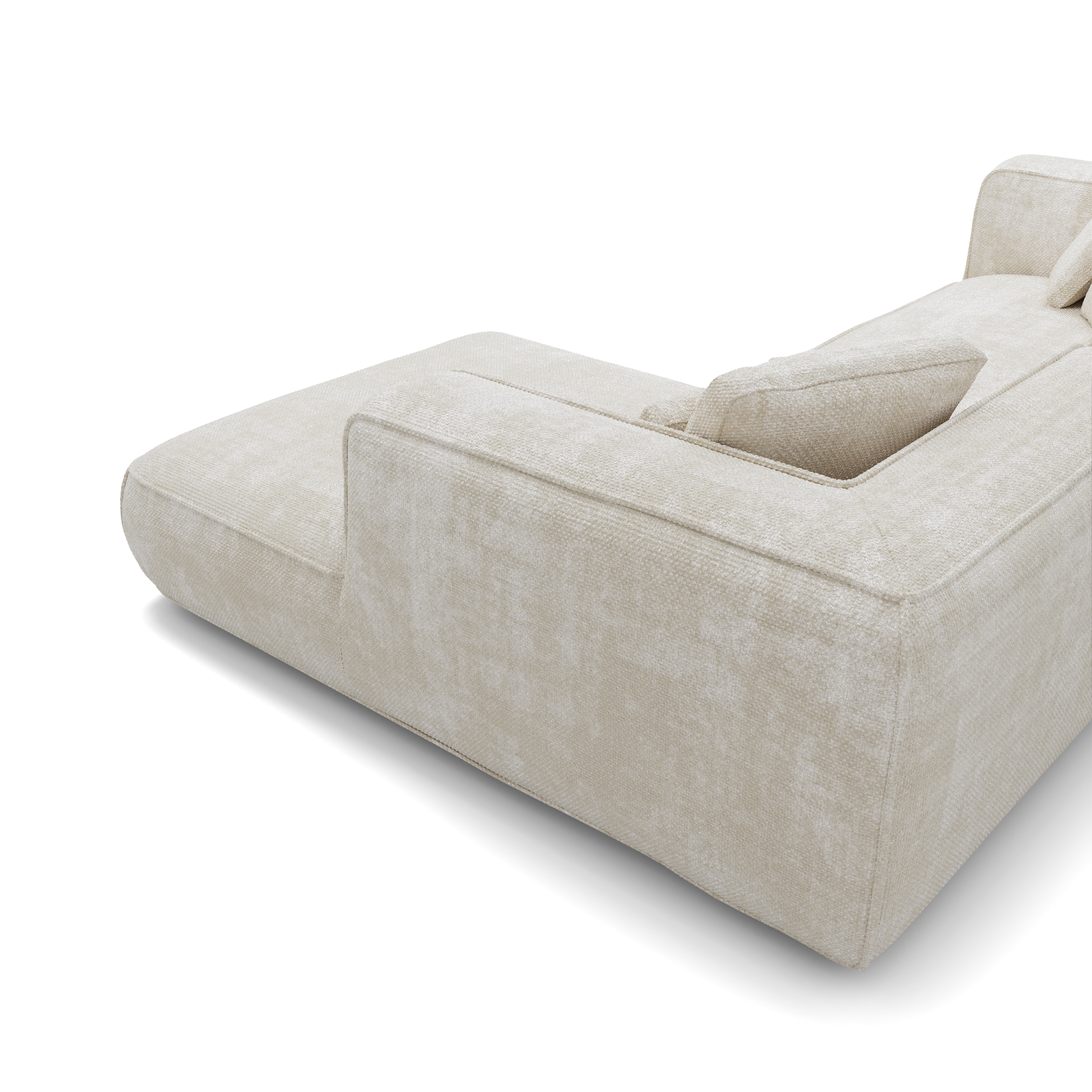 Canapé angle droit ROMY Velours tramé– Sia Home