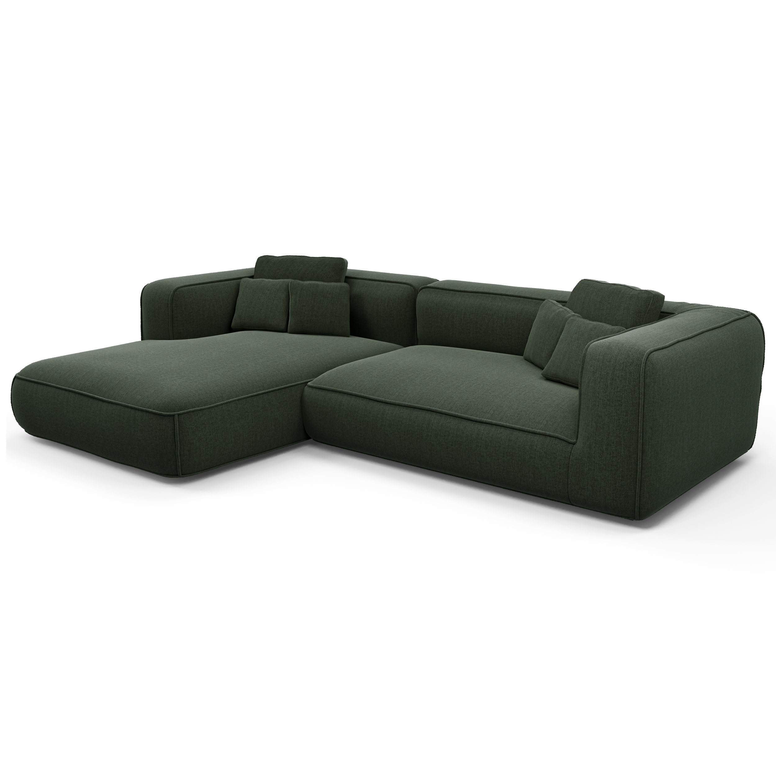Canapé angle gauche ROMY Tissu tramé toucher doux– Sia Home