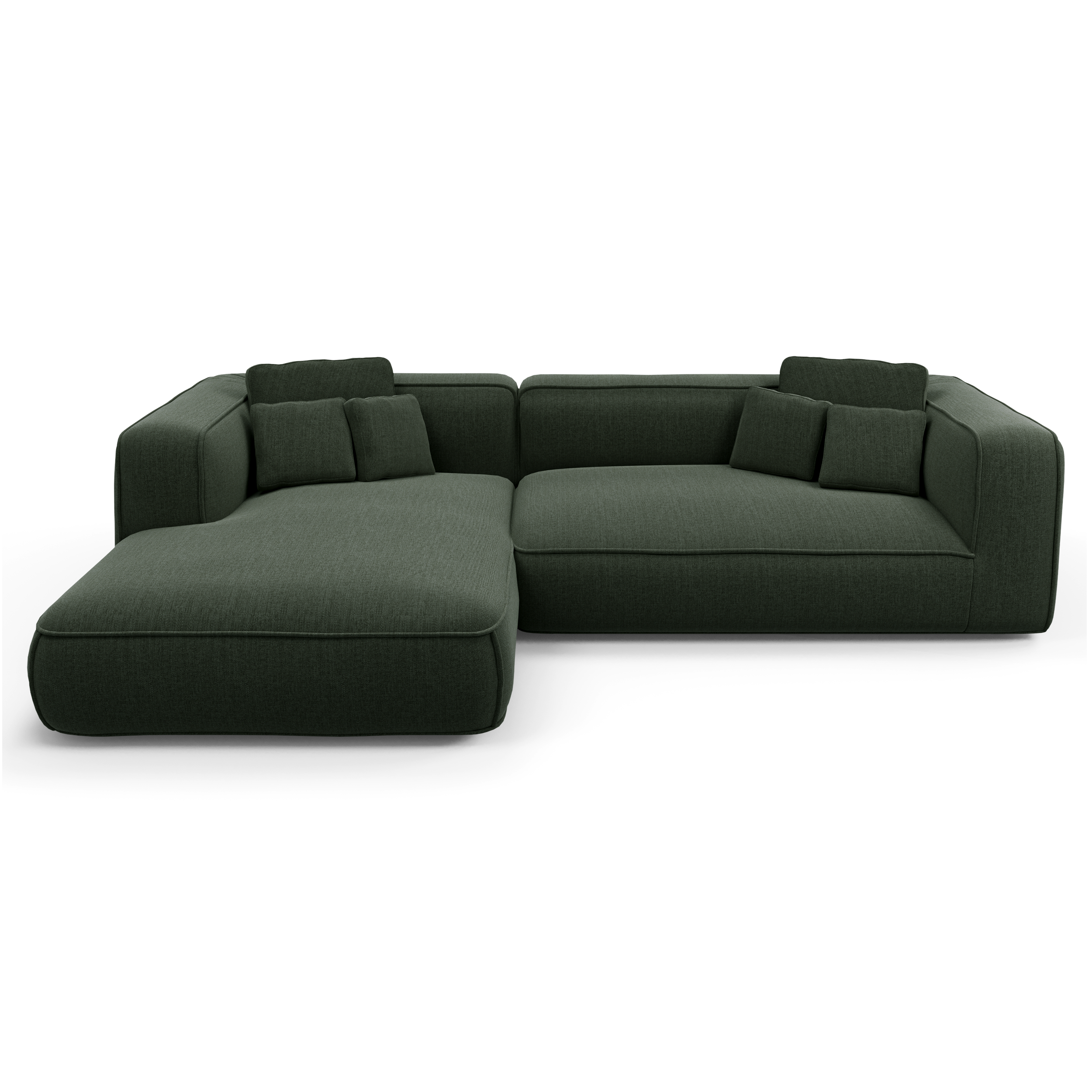 Canapé angle gauche ROMY Tissu tramé toucher doux– Sia Home