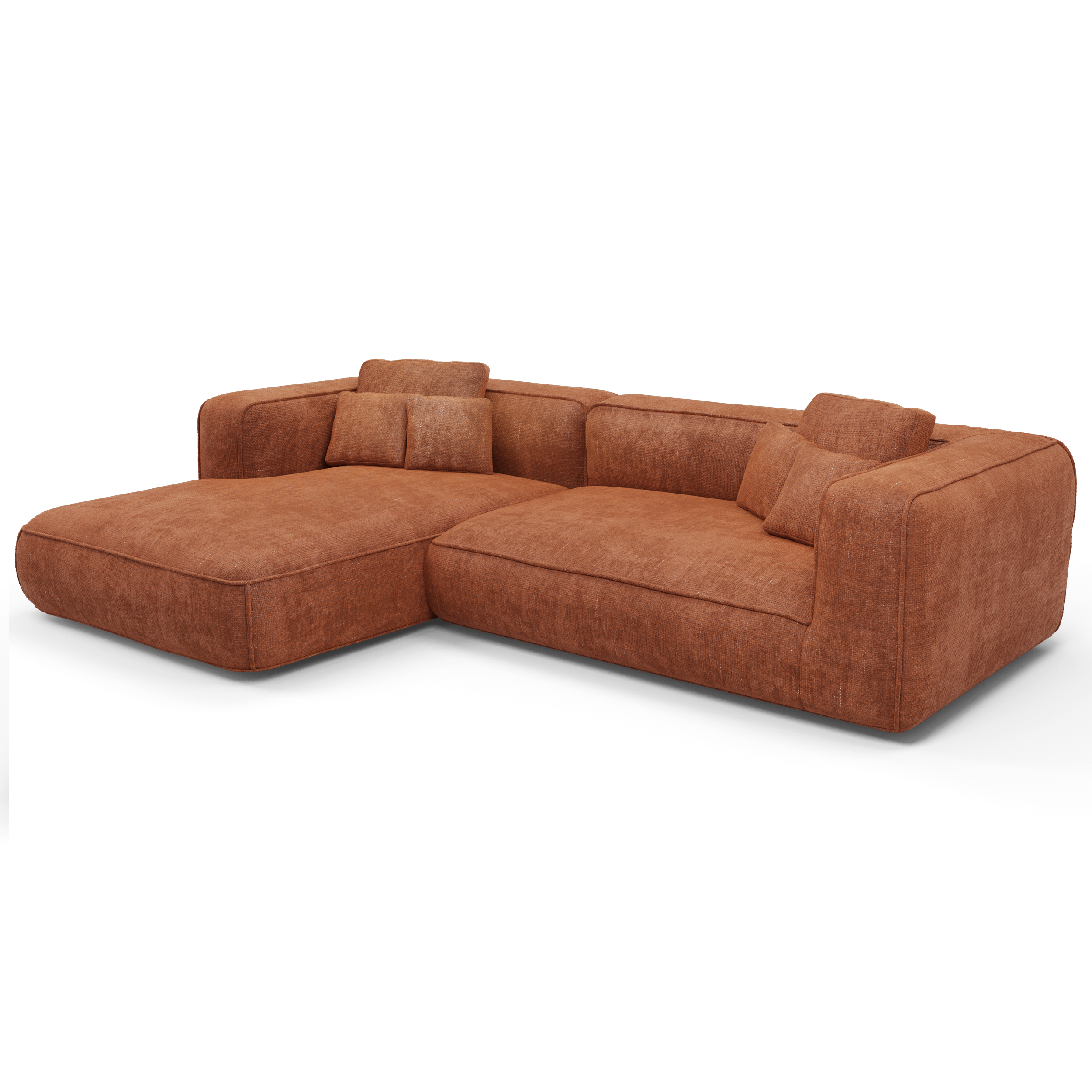 Canapé angle gauche ROMY Velours tramé– Sia Home