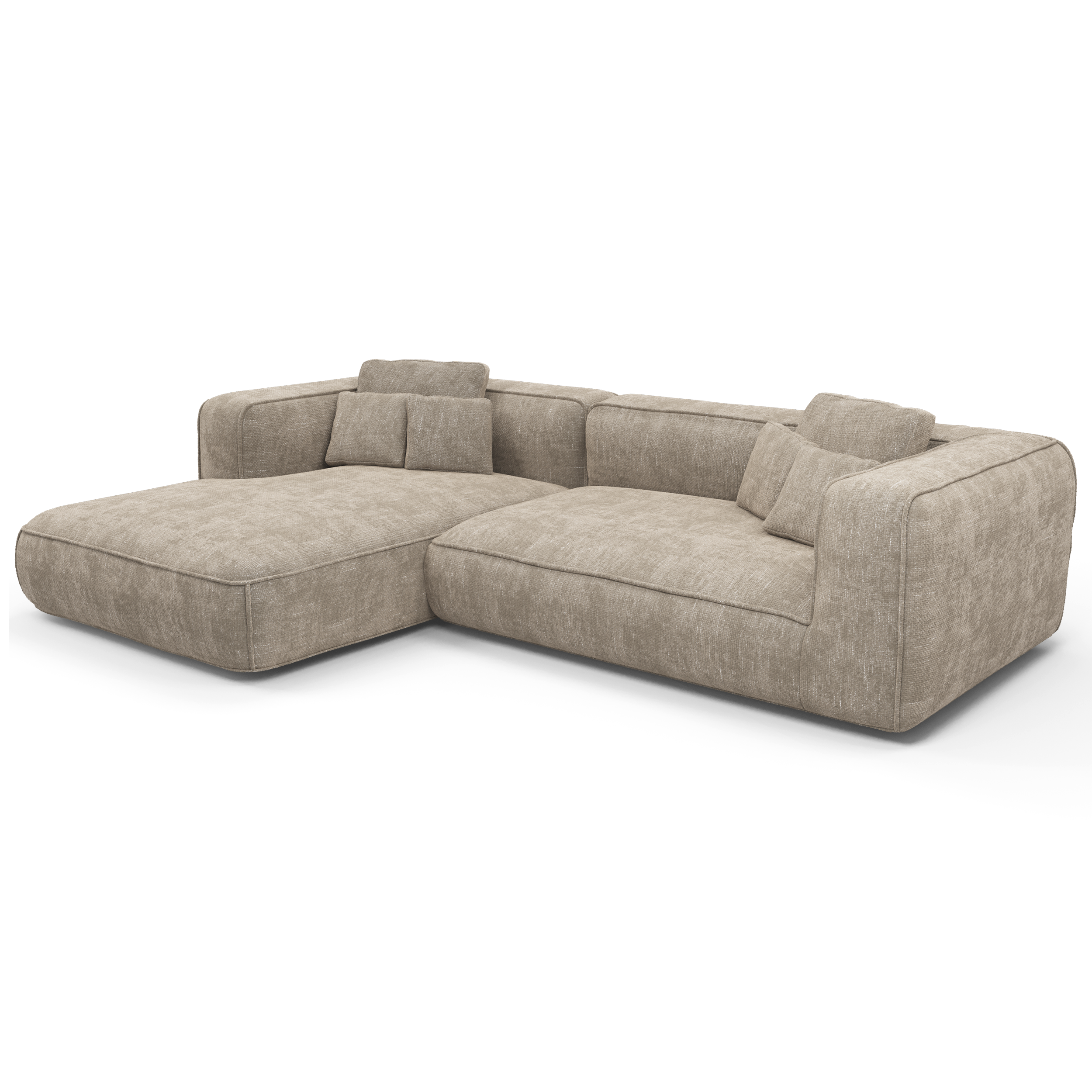Canapé angle gauche ROMY Velours tramé– Sia Home