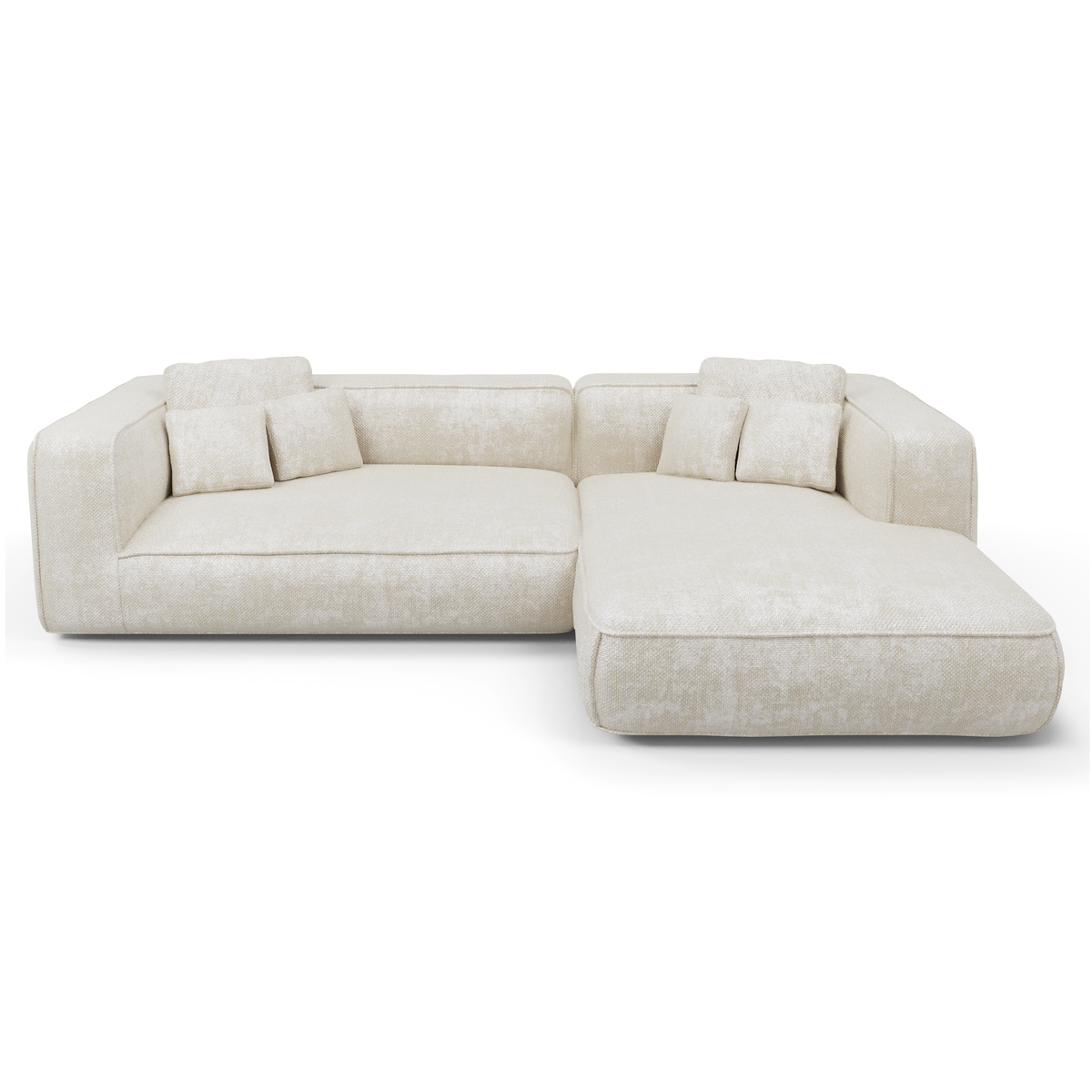Canapé d'angle droit 280cm ROMY Velours tramé– Sia Home