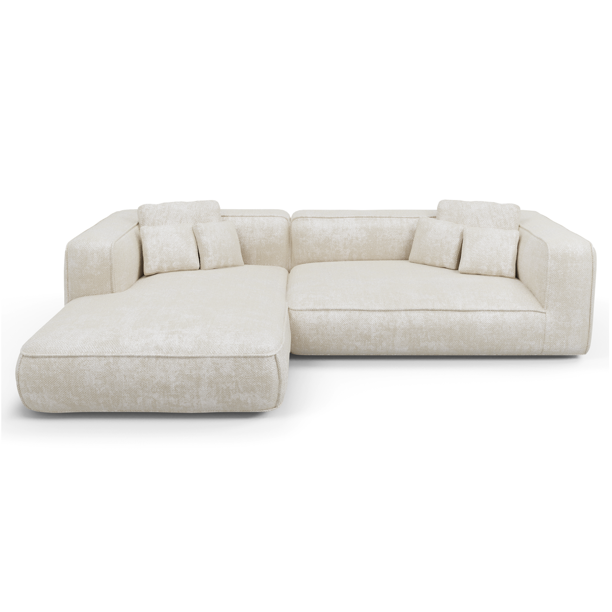 Canapé d'angle gauche 280cm ROMY Velours tramé– Sia Home