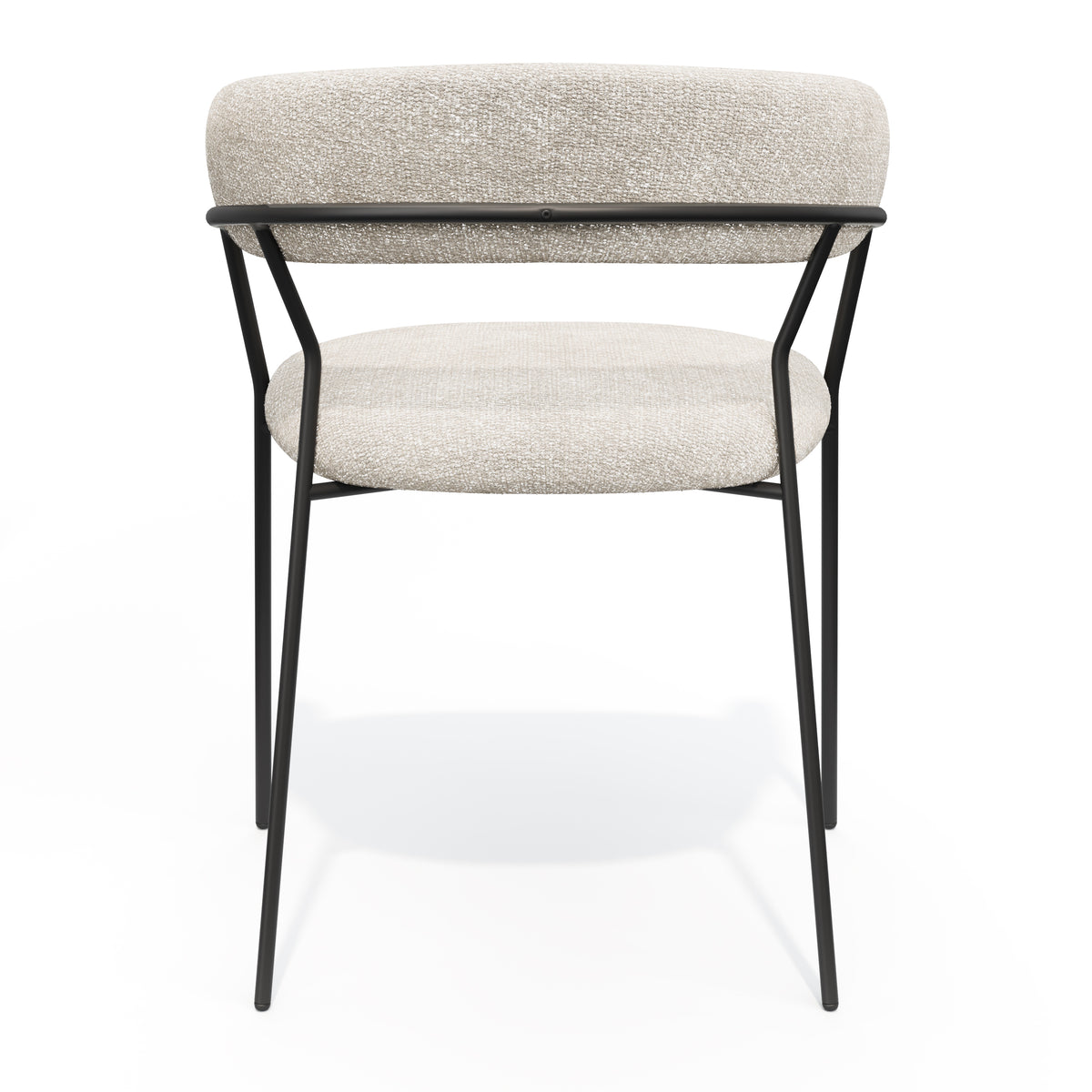 Lot de 2 chaises LILY Velours tramé pieds noirs– Sia Home