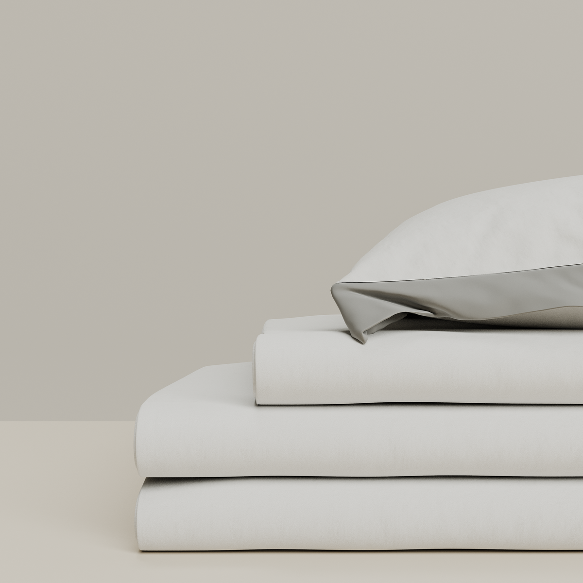 Parure de lit ROMY Percale de coton blanc contour coloré 260x240cm– Sia ...